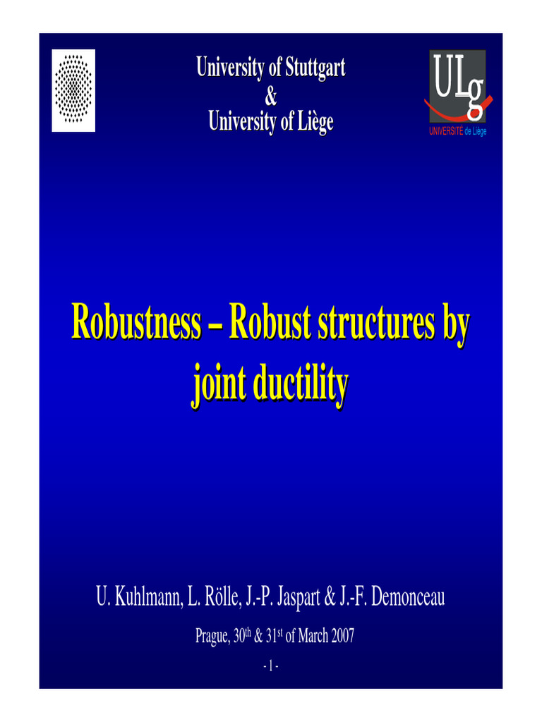 Robust Structures by Joint Ductility | PDF | Civil Engineering ...