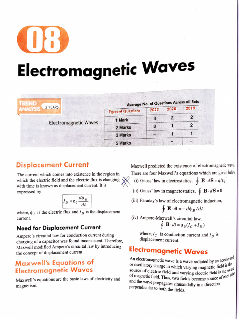 8. Electromagnetic wave | PDF | Electromagnetic Radiation | Waves