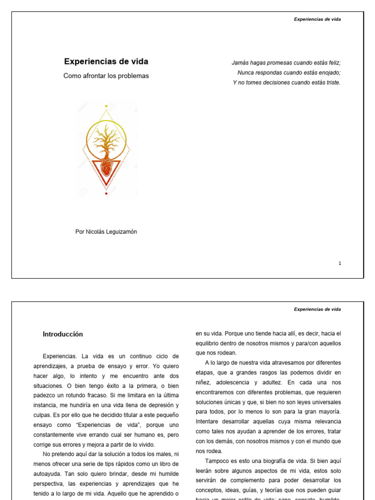 Experiencias de Vida. Como Afrontar Los Problemas | PDF | Alma | Platón