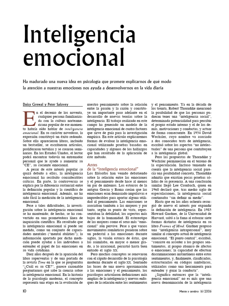 Inteligencia Emocional Pdf