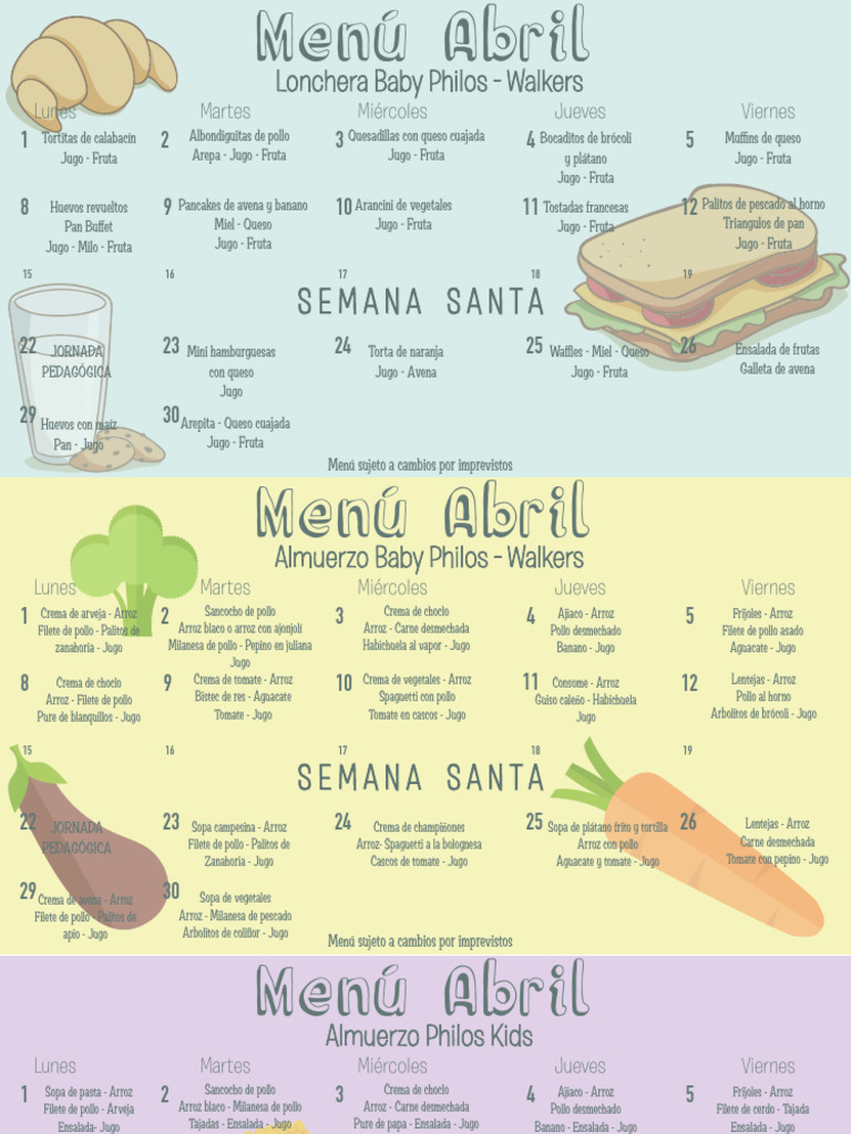 Menus Philos Kids | PDF | filete | Sopa