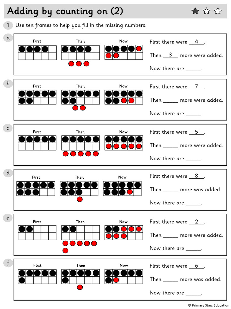 Addition Practice with Ten Frames | PDF | Printing