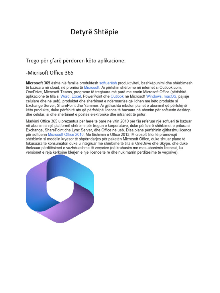 Detyrë Shtëpie | PDF