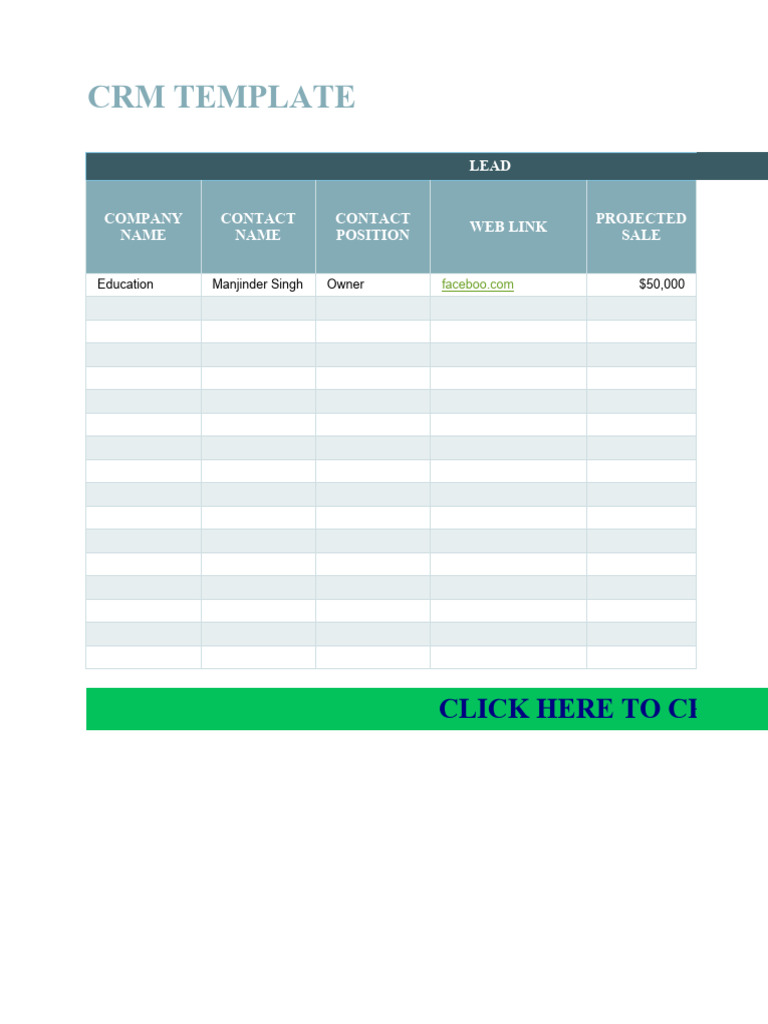 IC CRM Template Updated 8857 | PDF