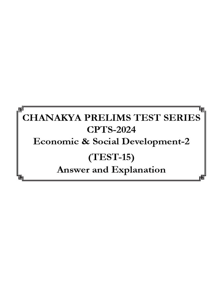 CPTS 2024 Test 15 Answer English | PDF | Balance Of Payments | Currency ...