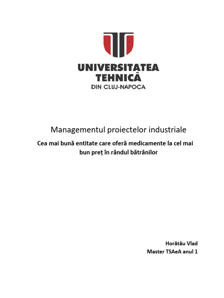 Managementul Proiectelor Industriale | PDF