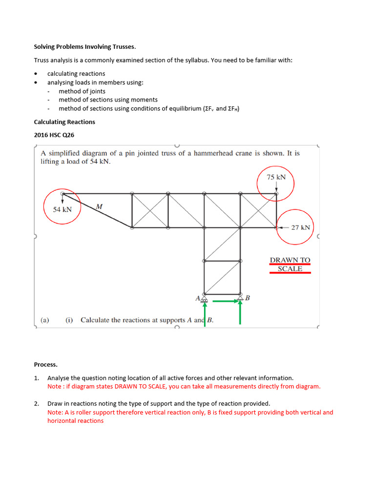 Solving Problems Involving Trusses | PDF