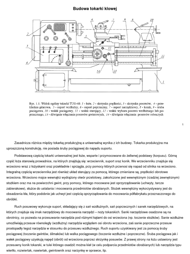 Budowa Tokarki Klowej Uniwersnej PDF