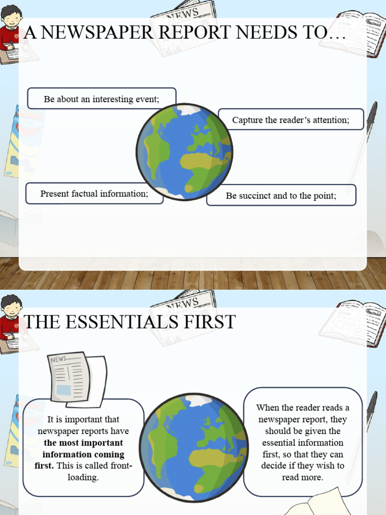 Newspaper Report Writing Tips Powerpoint | PDF | Human Communication