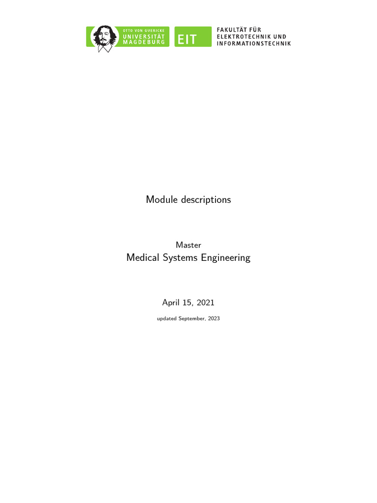 Medical Systems Engineering Modules | PDF | Computers
