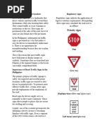 Road Traffic Signs (Tagalog) | PDF | Traffic | Land Transport
