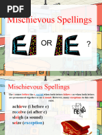 Spelling Rules: IE vs. EI | PDF