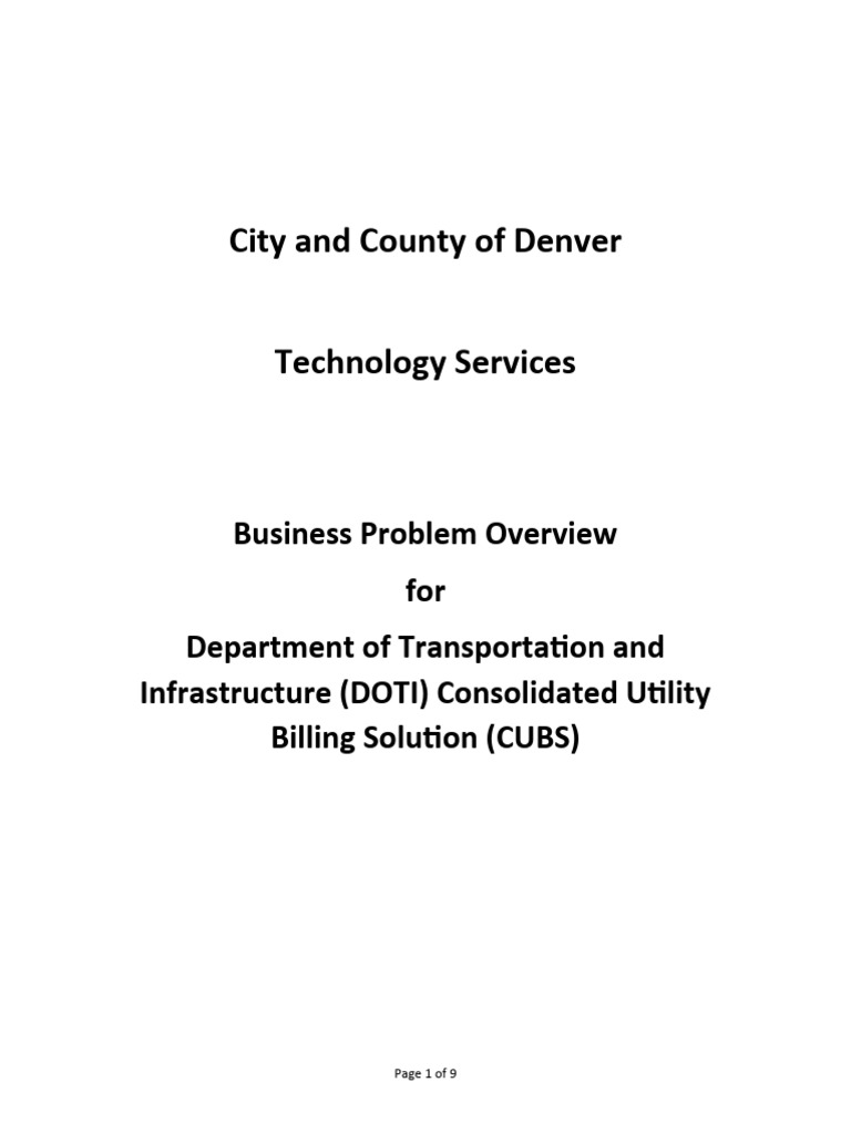 Attachment I - Business Problem Statement | PDF