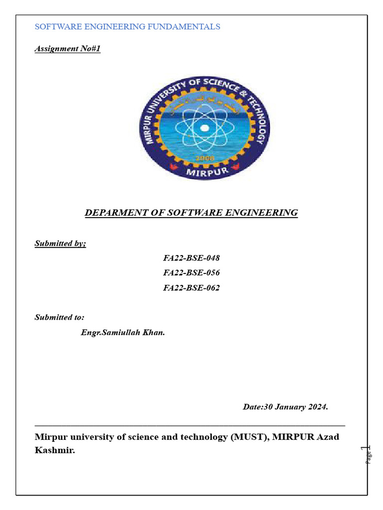 sef assignment1 | PDF