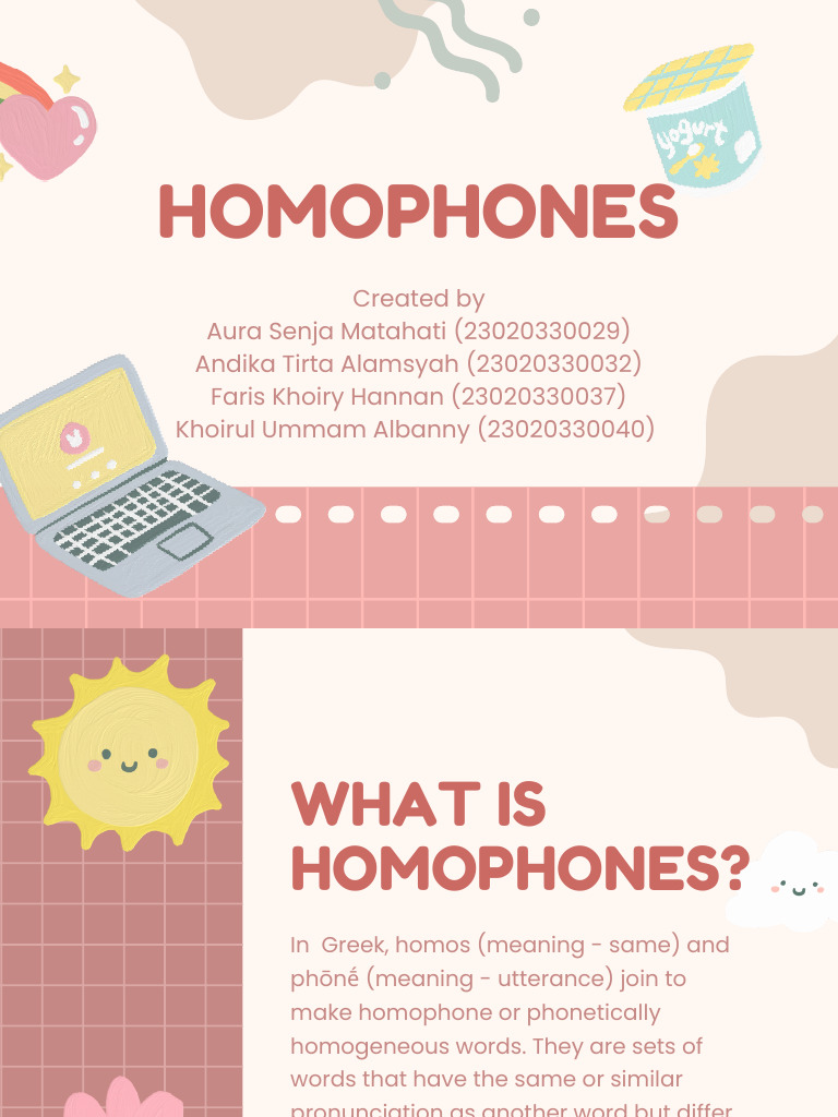 Homophones | PDF