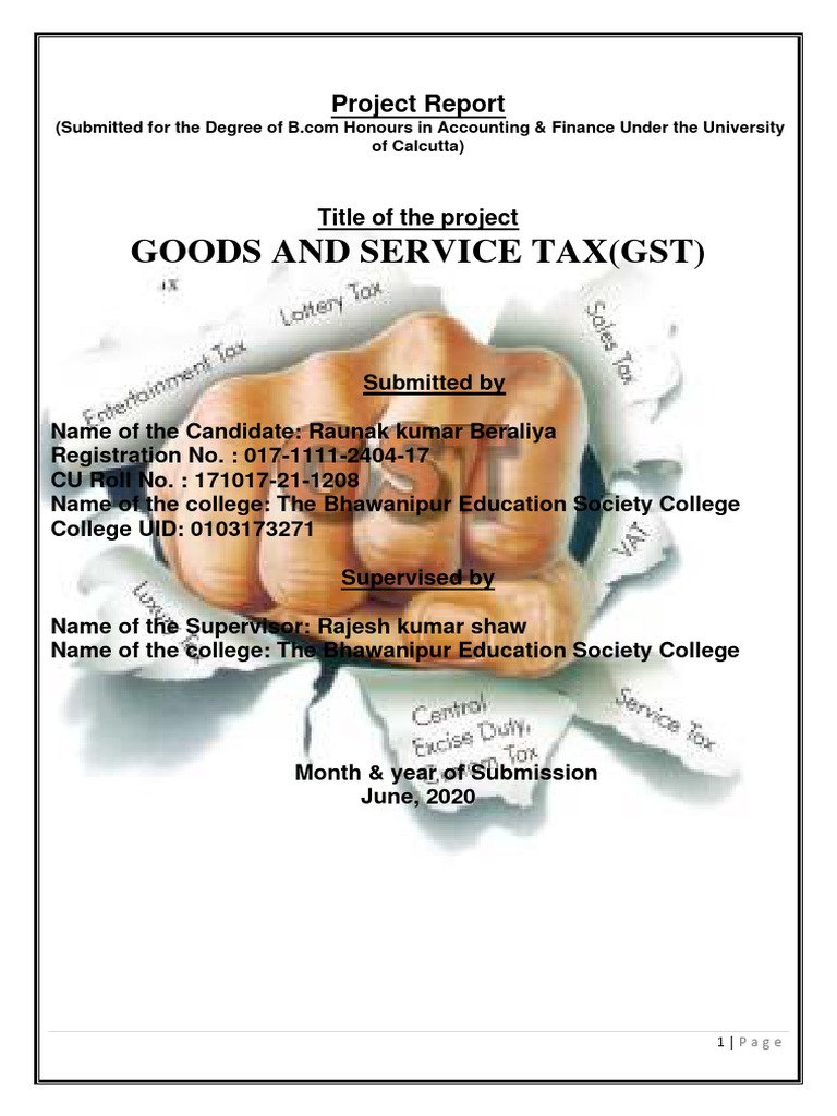 Edp Project Final 0103173271 | PDF | Value Added Tax | Taxes