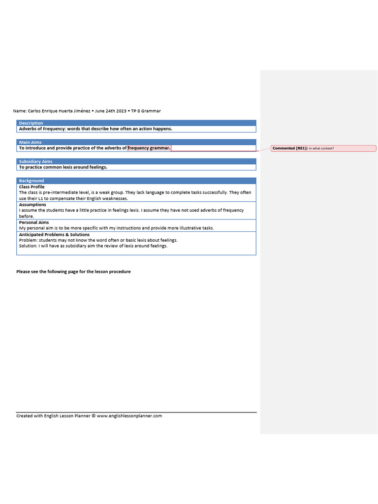 TP8 Draft - Enrique - Commented | PDF | Communication | Linguistics