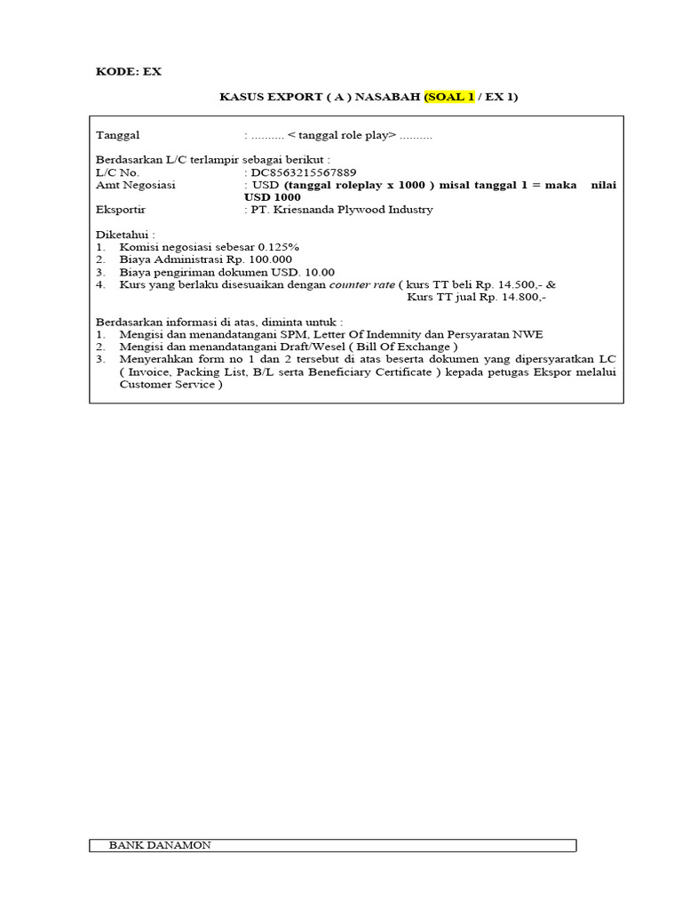 Soal Exim Syariah Nasabah 2021 | PDF