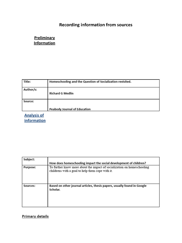 Reading Log 1 | Download Free PDF | Homeschooling | Socialization