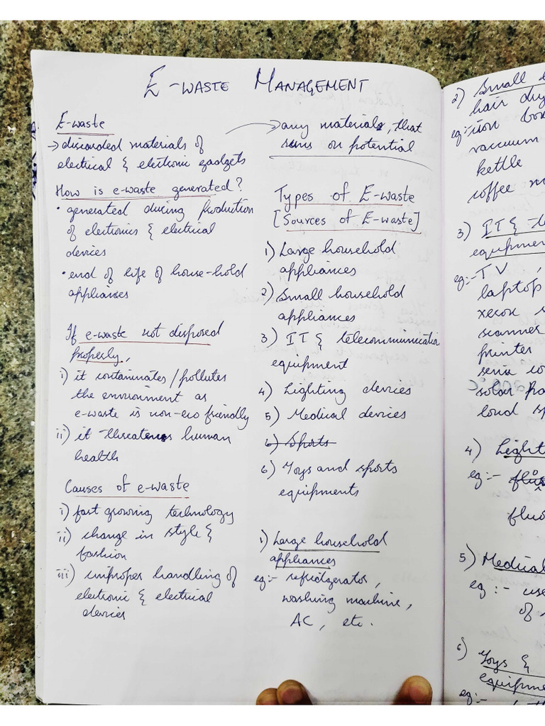 E-Waste Management Additional Notes | PDF