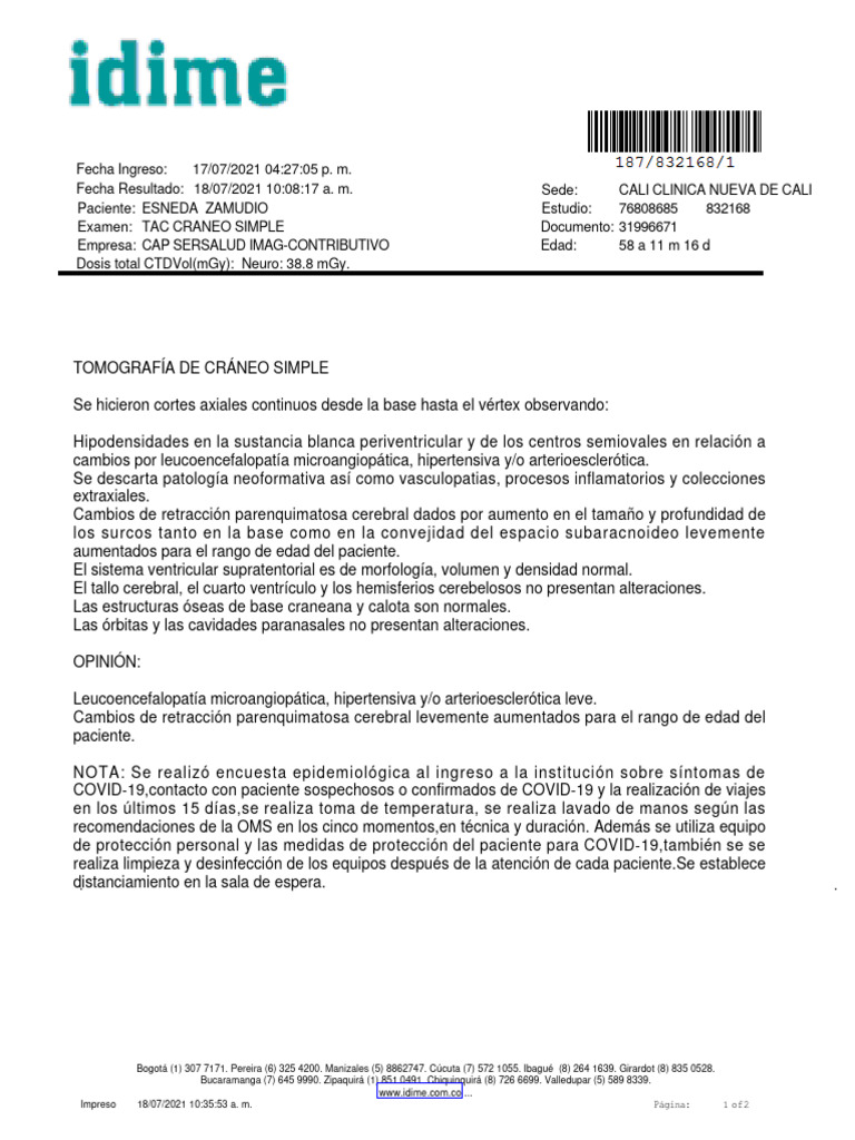 Resultado Esneda | PDF | Ciencias de la Salud | Enfermedades y ...