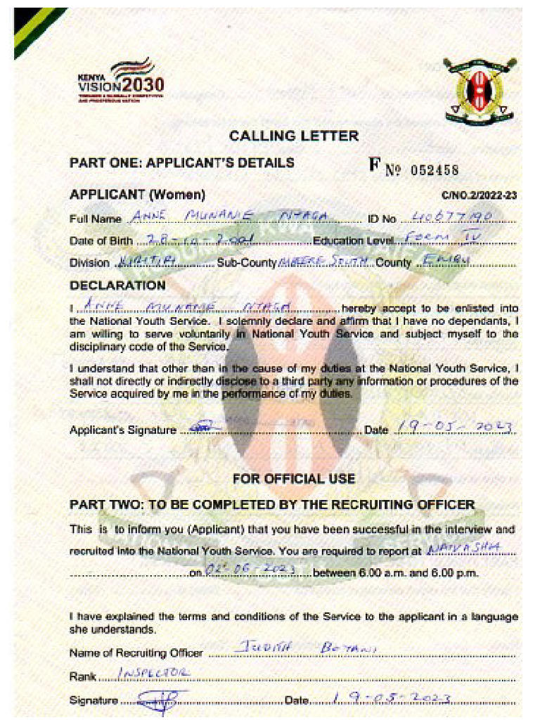 Ann Munanie Calling | PDF