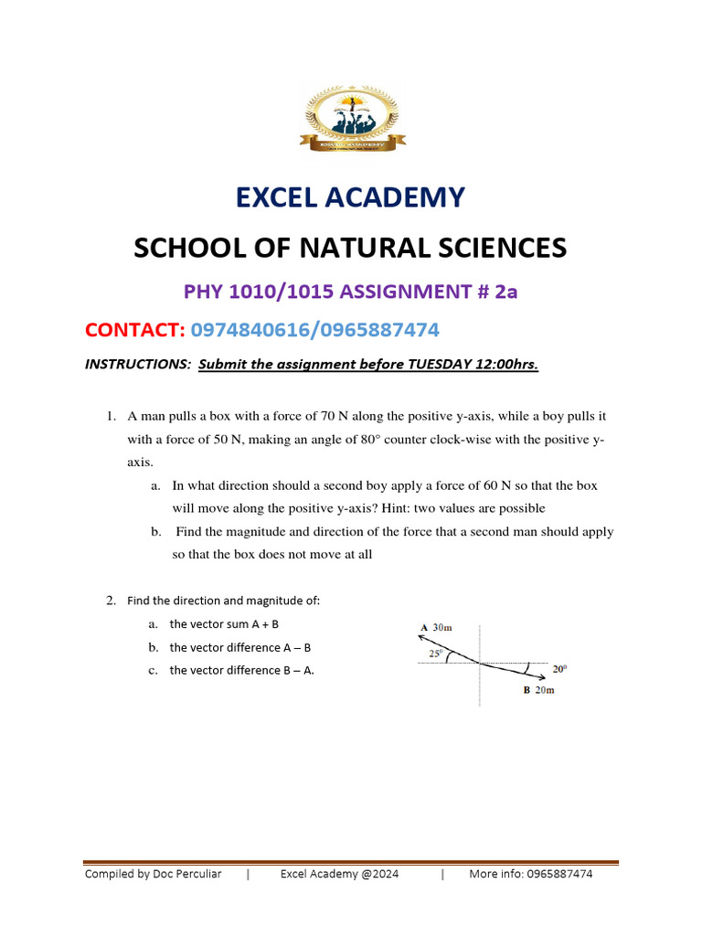Physics Assignment 2a | PDF