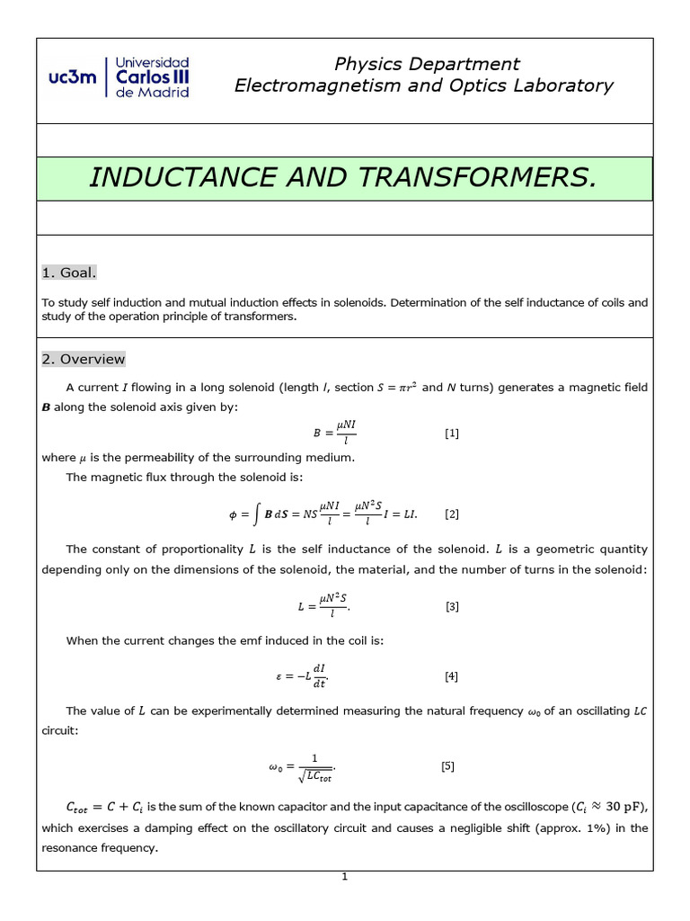 Inductance and Transformers | PDF | Inductance | Transformer