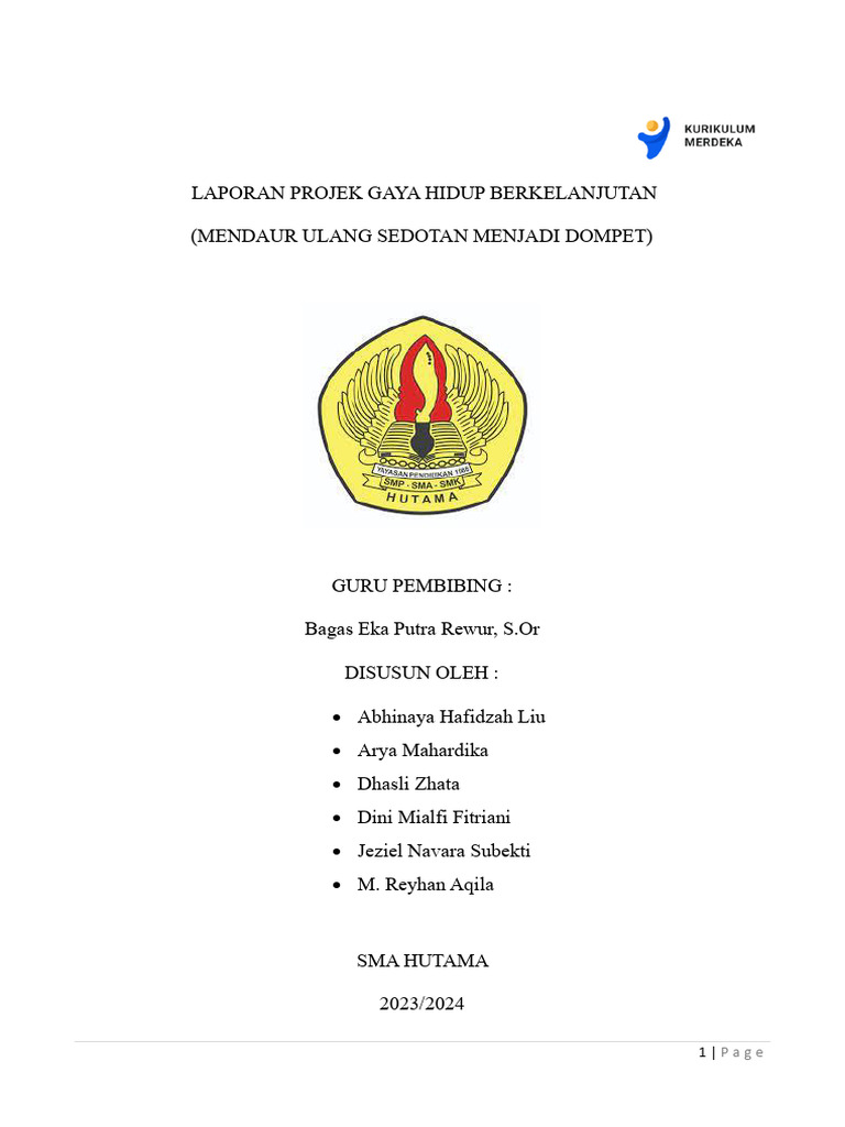 Makalah Projek Xi-3 Kelompok 1 | PDF