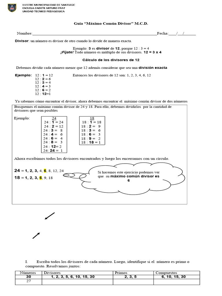 Guia MCD 6° Básico | Descargar gratis PDF | Matemática Elemental ...