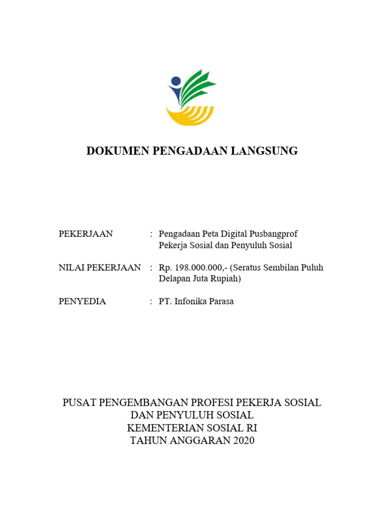 Contoh dokumen PL Kemsos Infonika | PDF