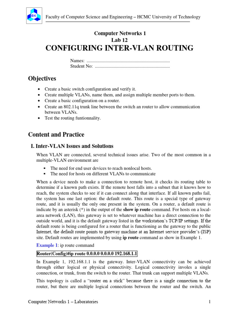 Inter VLAN Routing | PDF