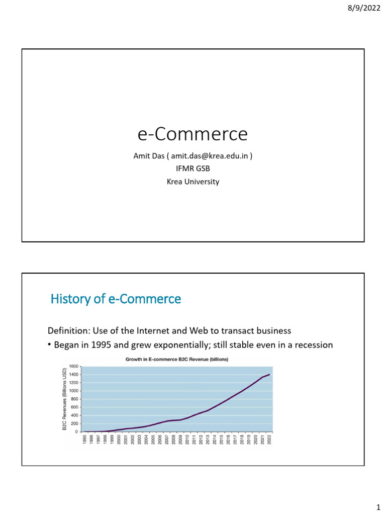 E CommerceF22 | PDF | E Commerce | Competitive Advantage