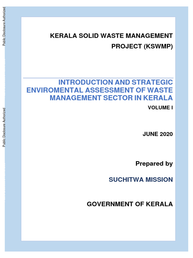 Environmental and Social Management Framework Introduction and Environmental Assessment | PDF