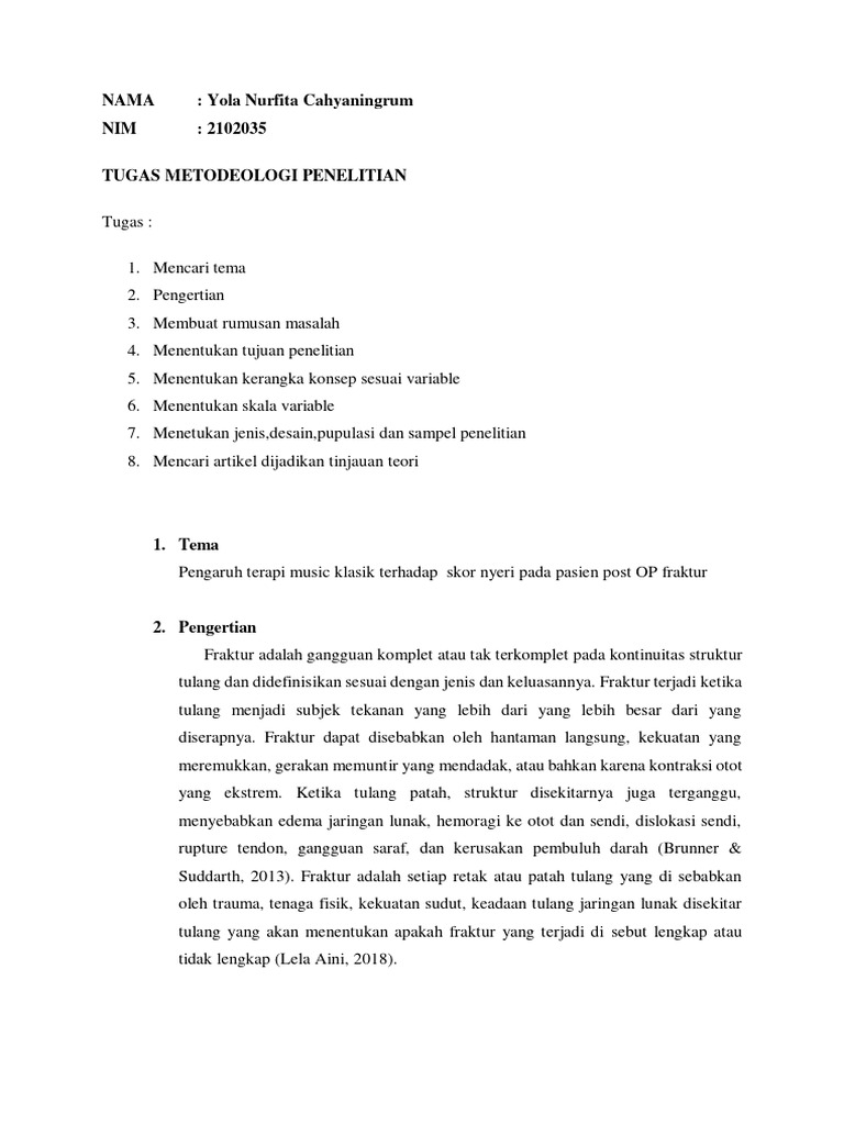 Terapi Musik Klasik untuk Nyeri Pasca-Operasi | PDF