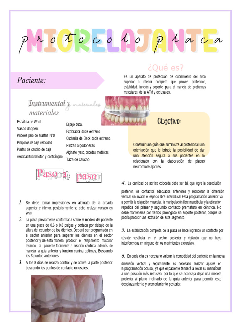 Protocolo Placa Miorelajante | PDF