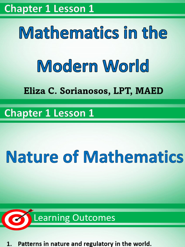 Lesson 1 Patterns and Numbers | Download Free PDF | Mathematical Logic | Logical Consequence