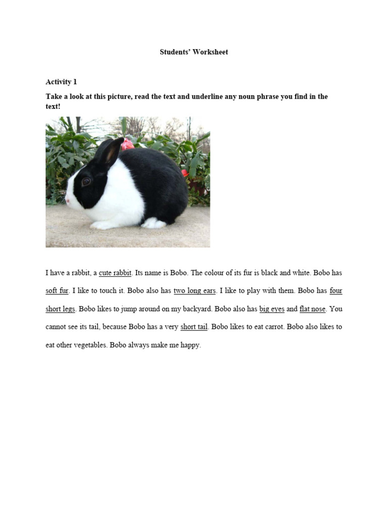 APPENDIX 2 STUDENTS WORKSHEET (Revisi) | PDF