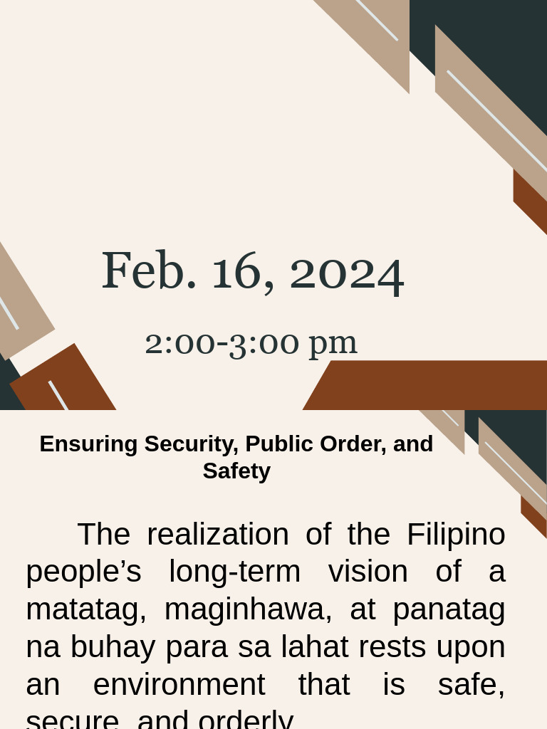 Public Order Safety Ppt 2 Pdf