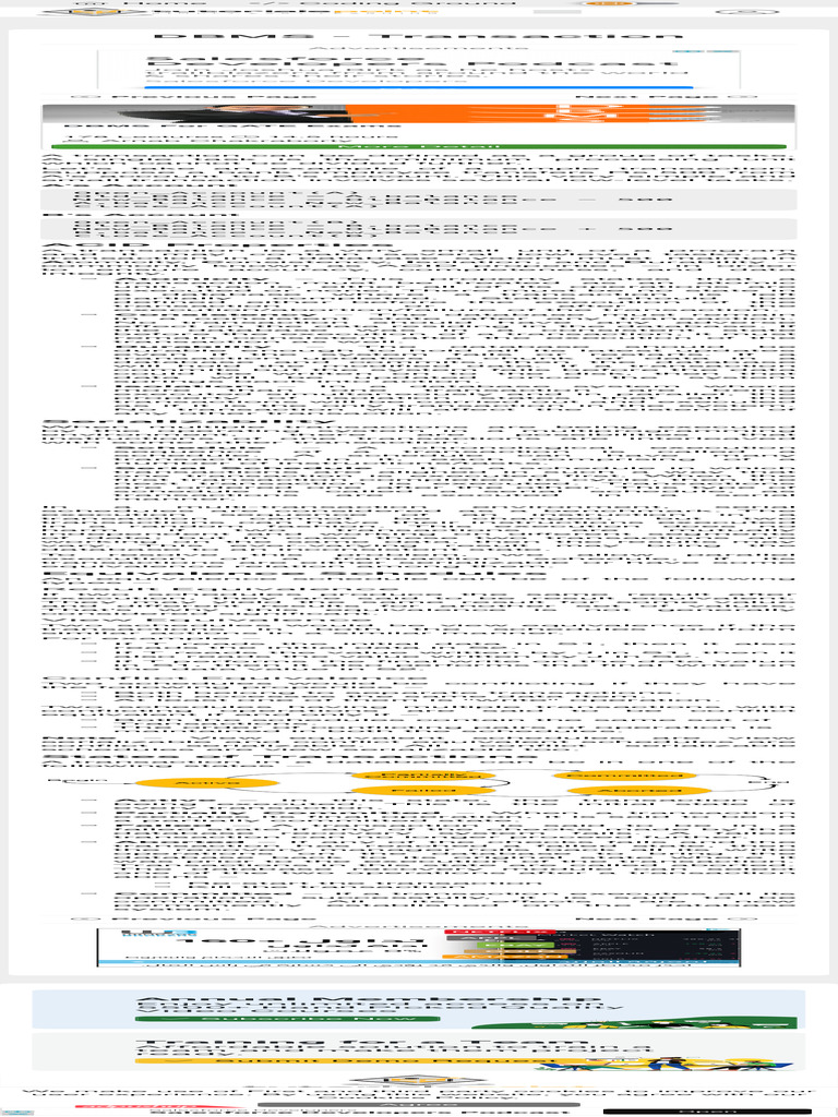 DBMS - Transaction | PDF DBMS - Transaction | PDF