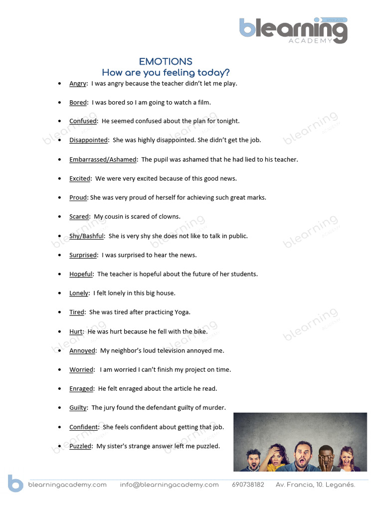 Emotions Sentences | PDF