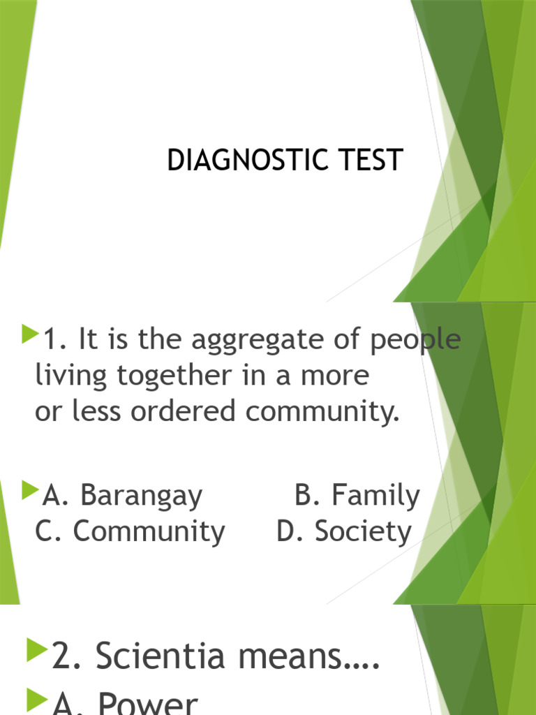 Diagnostic Test DISS | PDF | Sociology | Anthropology