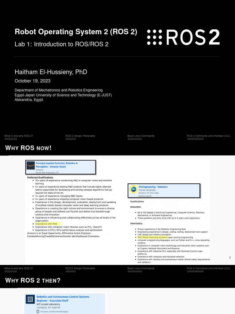 Ros Lab 1 | PDF