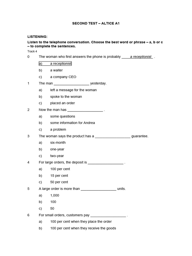 Second Test | PDF