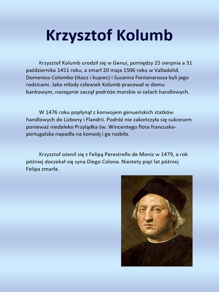 Krzysztof Kolumb KL 5 | PDF