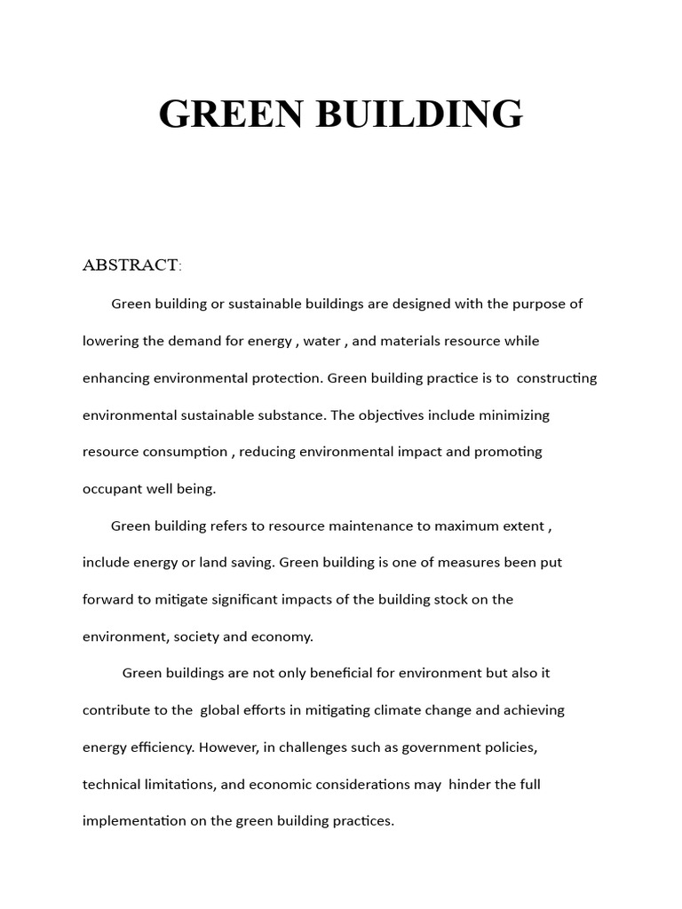 Green Building | PDF | Science & Mathematics