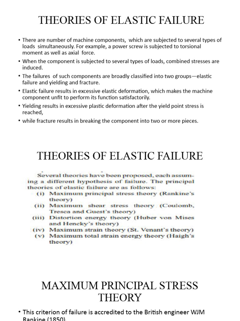Theories of Elastic Failure | PDF
