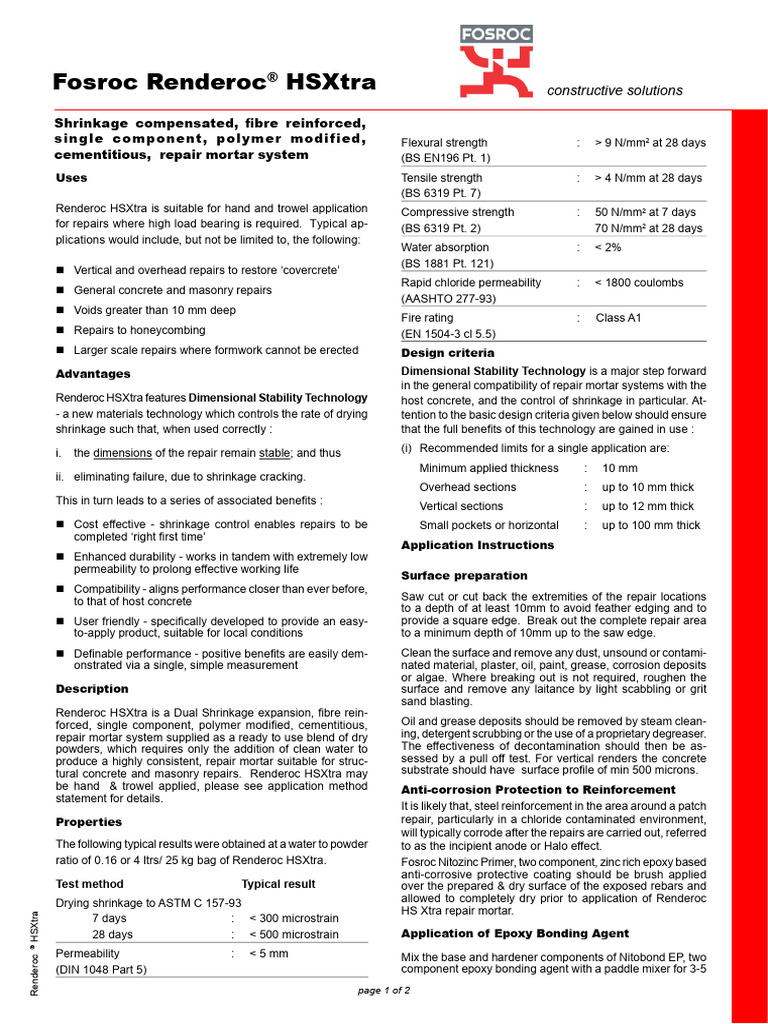 fosroc-renderoc-hs-xtra-single-component-polymer-modified-cementitious ...