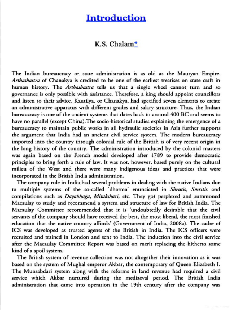 KS Chalam Bureaucracy | PDF