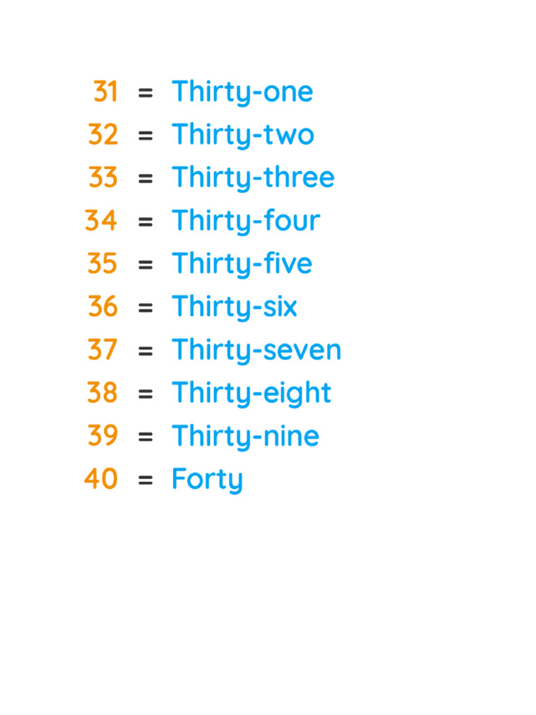 Maths Number Names 3 | PDF